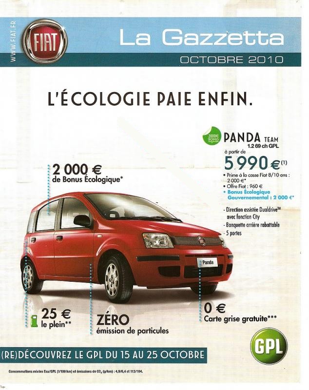 Panda au GPL - Panda / Grande Panda - Fiat - Forum Marques Automobile ...
