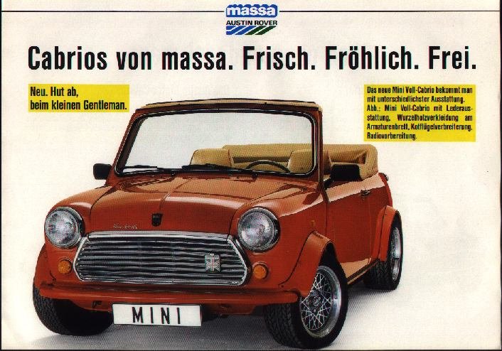 Austin Mini Voll-Cabrio Massa - Albums convertis - Forum Auto