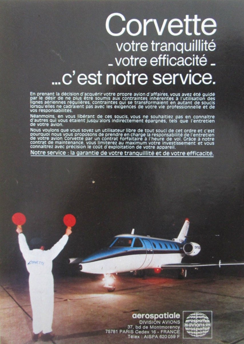 Aerospatiale Corvette 1977 - Albums convertis - Forum Auto