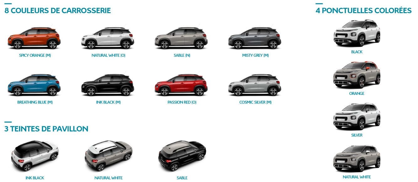 Couleurs C3 Aircross