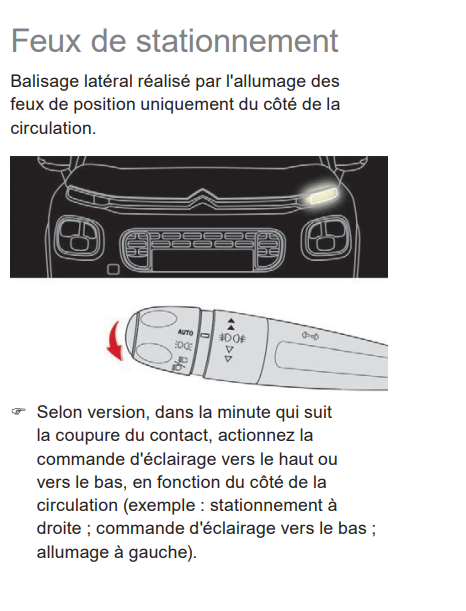 Feux De Position Restent Allumes