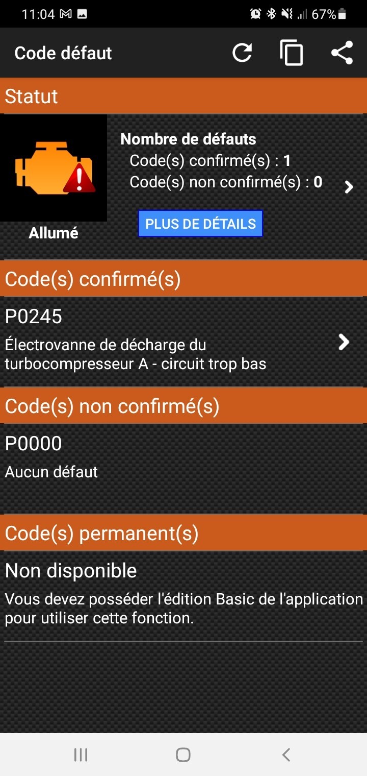 Peugeot 2008 P0003 et P0245 après avoir changé relais motoventilateur ...