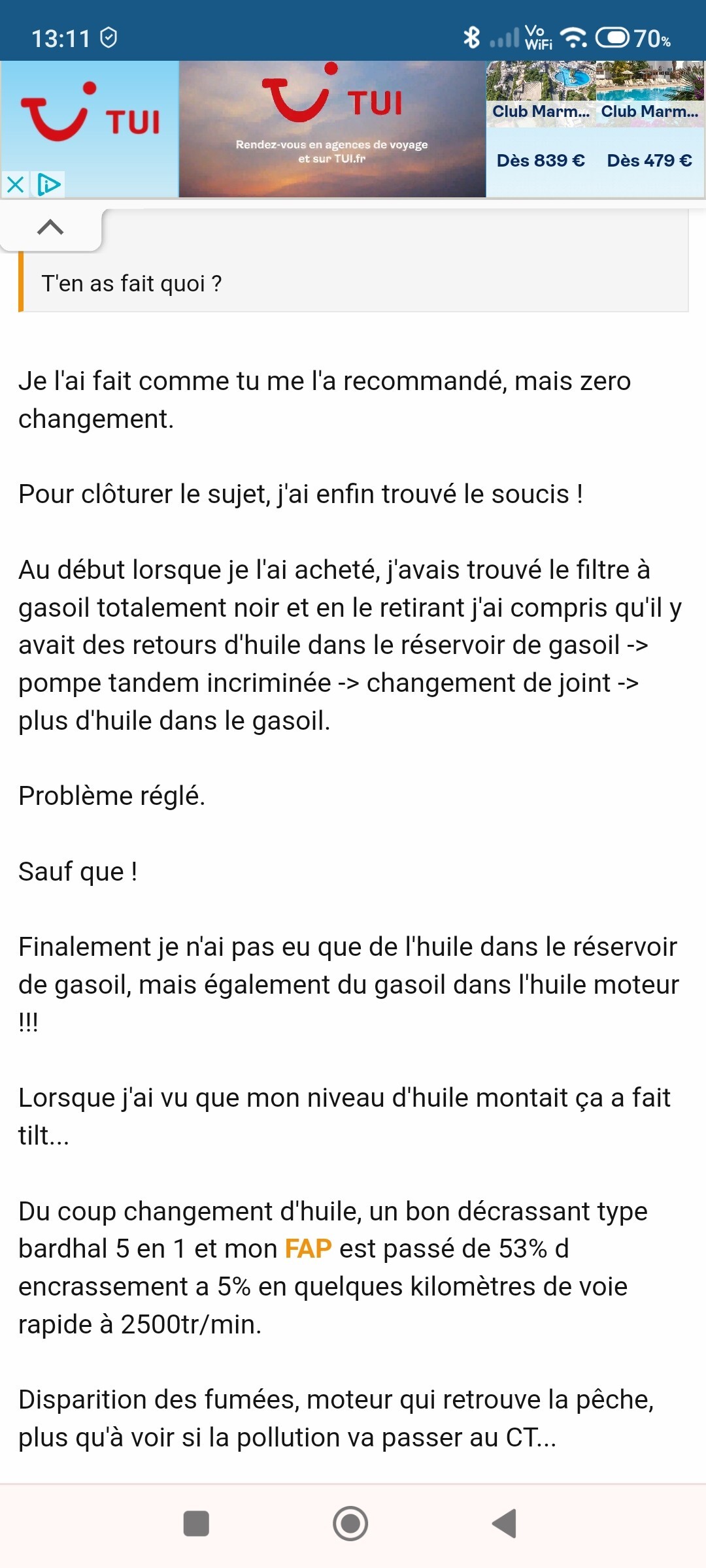 Fumée bleu à chaud TDI 140 BKD - Mécanique / Électronique - Technique ...
