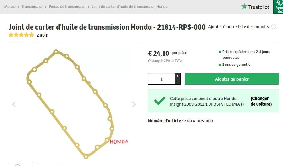 De retour joint de carter - Honda - Mécanique / Électronique - Forum ...