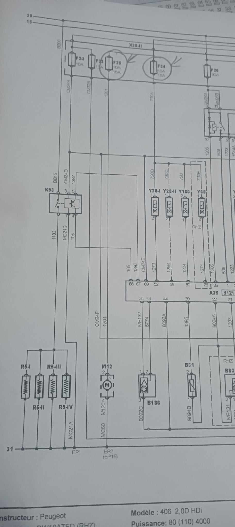 Schema Fusible 406 Hdi 110