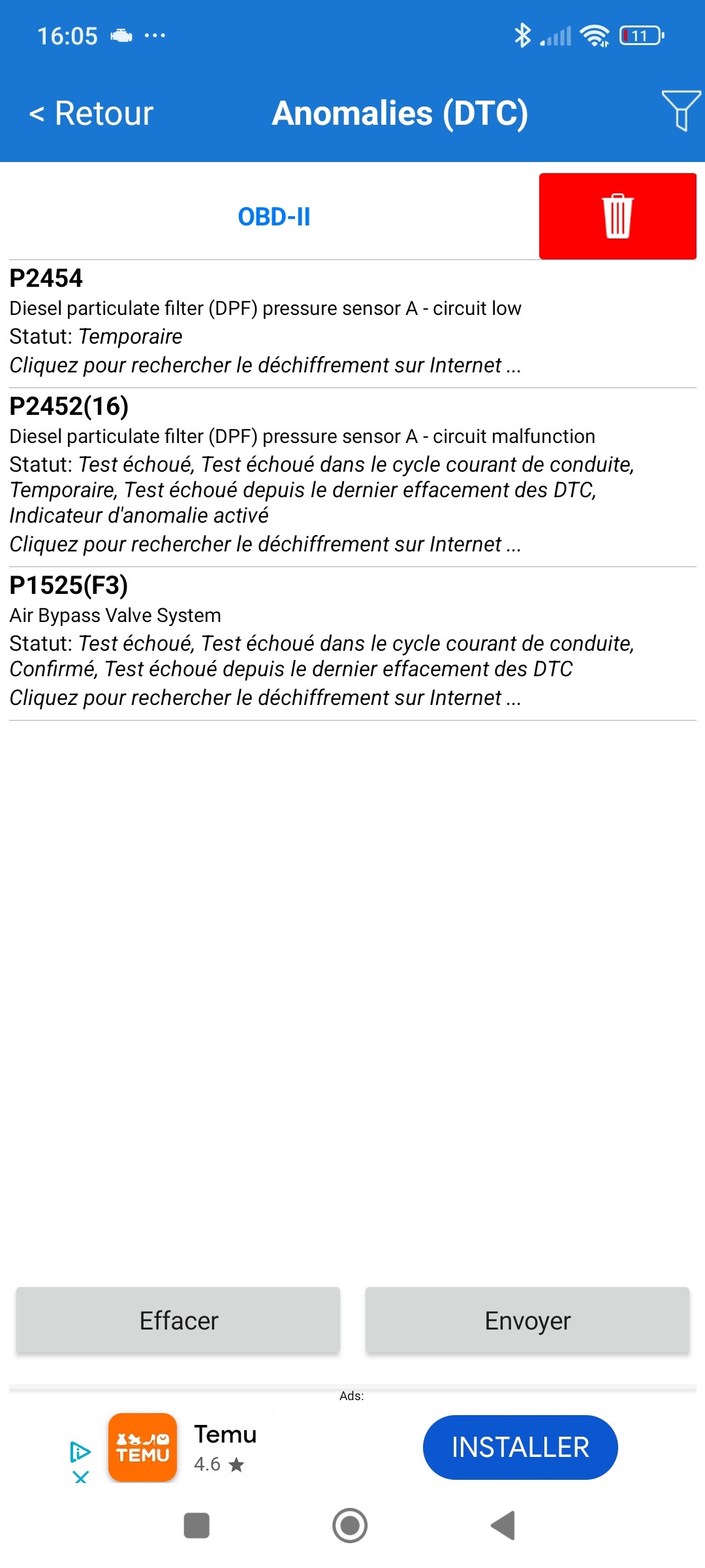 Pas de puissance.Codes erreur scenic 3 (P2454+2452+p1525) - Renault ...