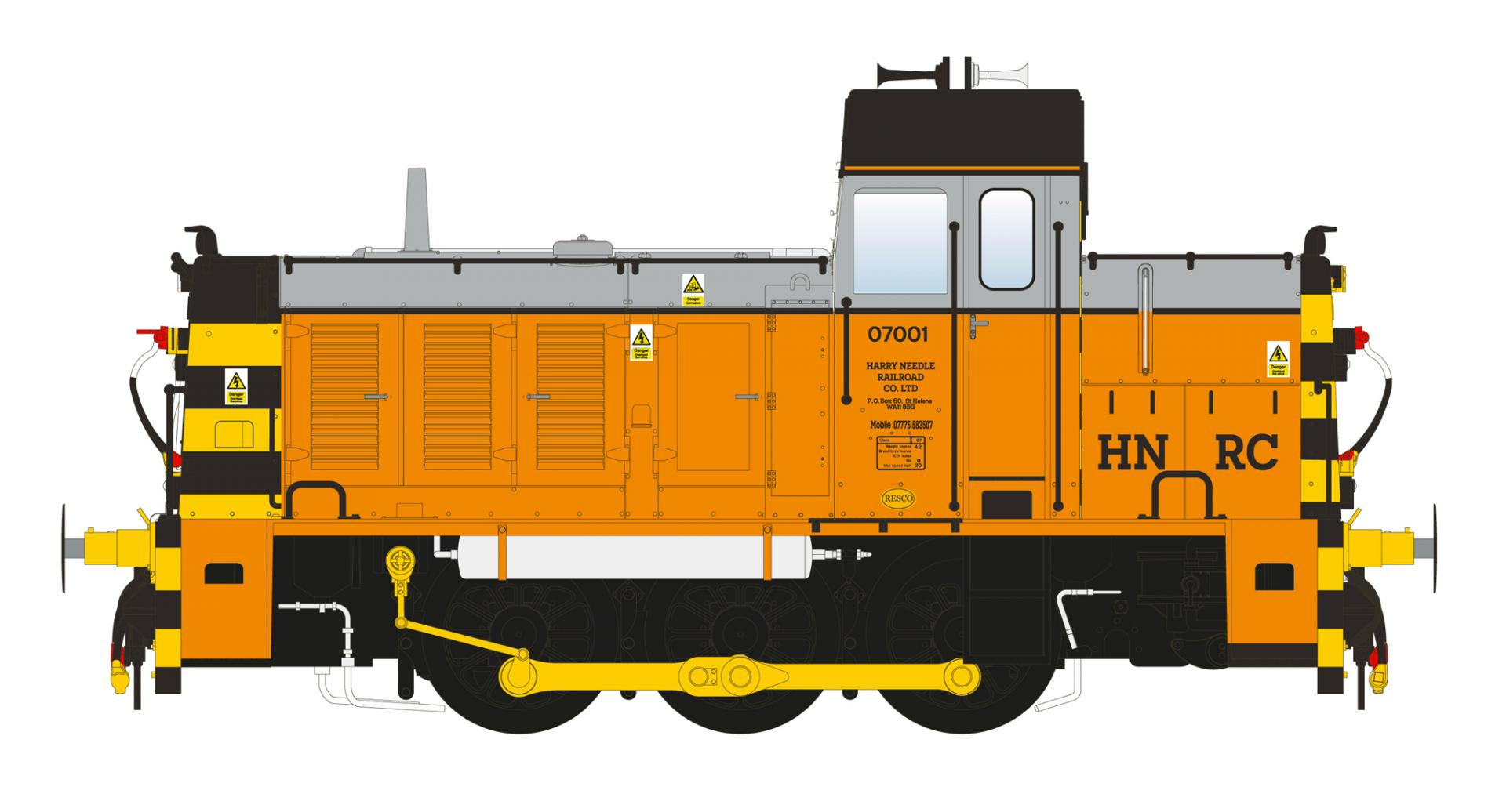 Class 07 001 in HNRC livery from Hatton's in Partnership with Heljan ...