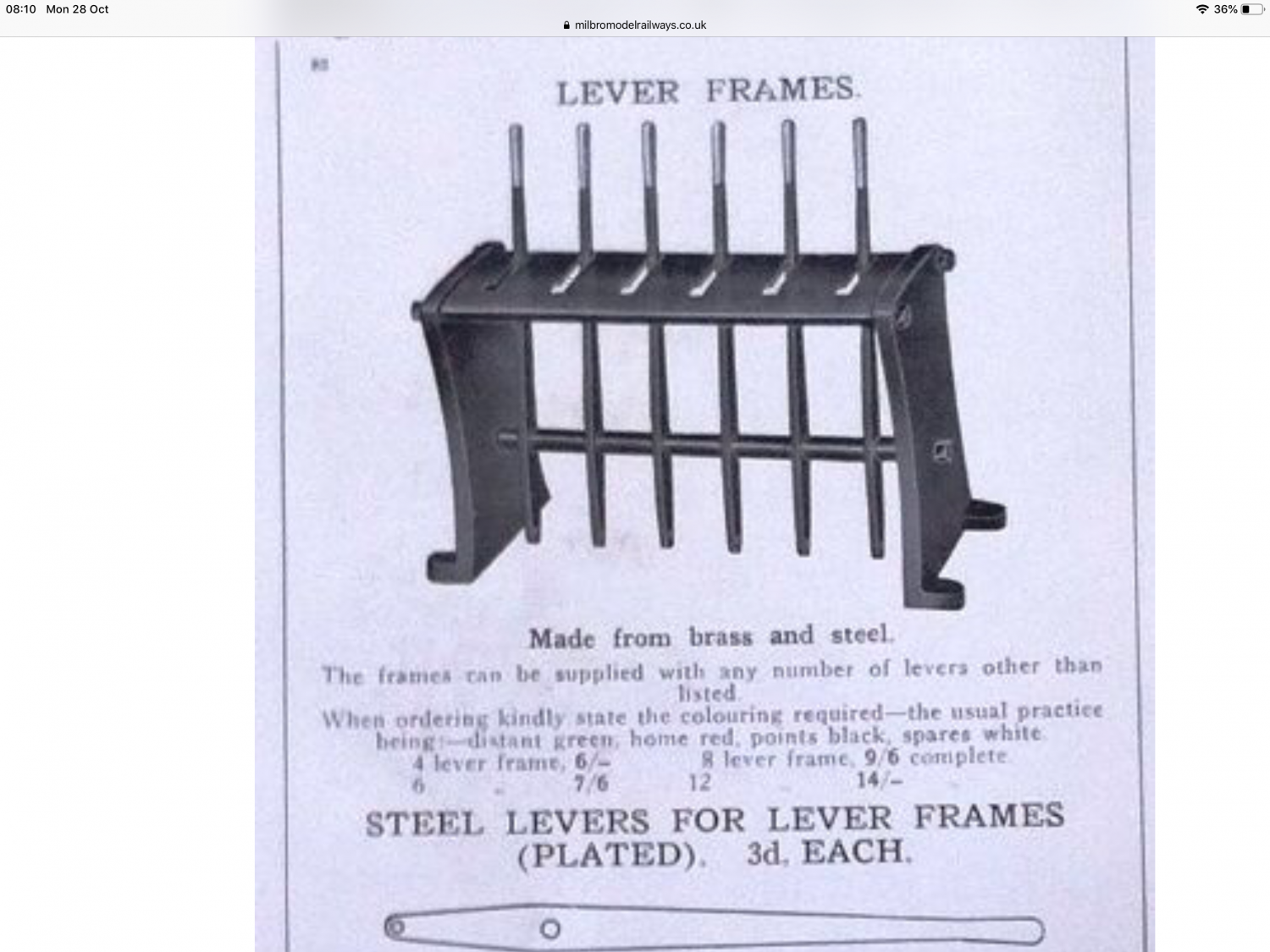 Milbro lever frame - Collectable/Vintage - RMweb