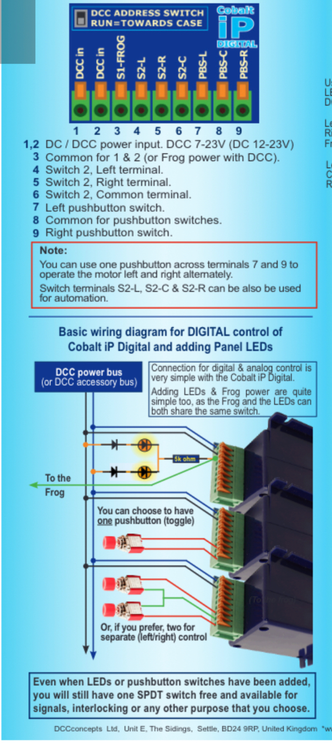 Cobalt iP digital point motors & S levers - DCC Help & Questions - RMweb