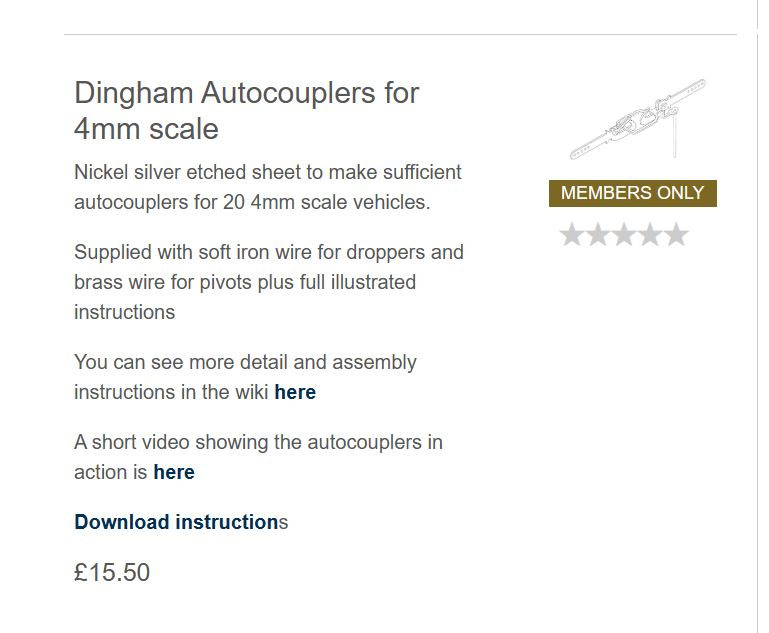 4mm scale Dingham Coupling Fret or Part Fret - Wanted - RMweb