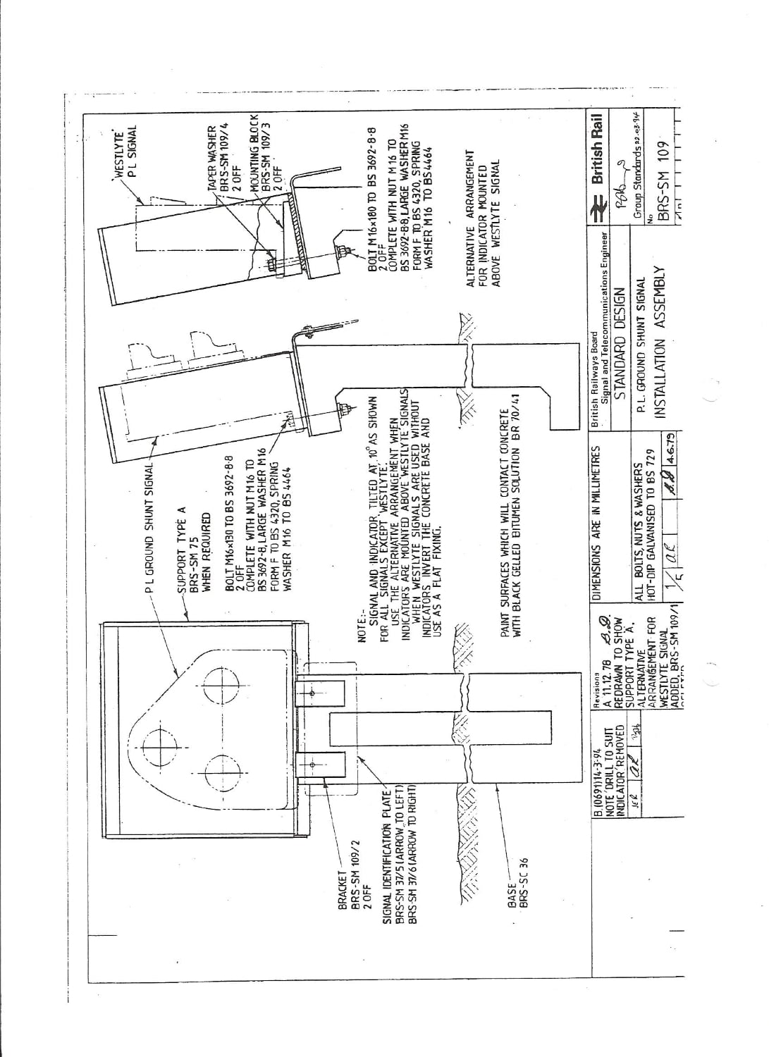 dimensions of colour light signals and Shunt Signals - Permanent Way ...