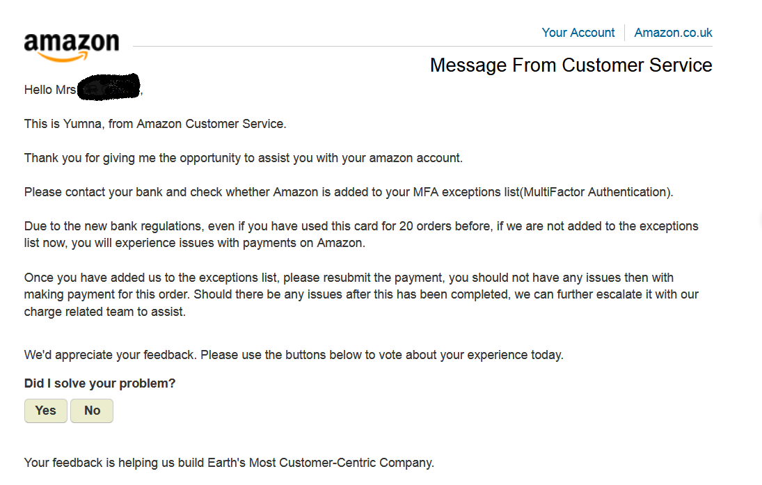 Amazon card payment declined. - Wheeltappers - RMweb
