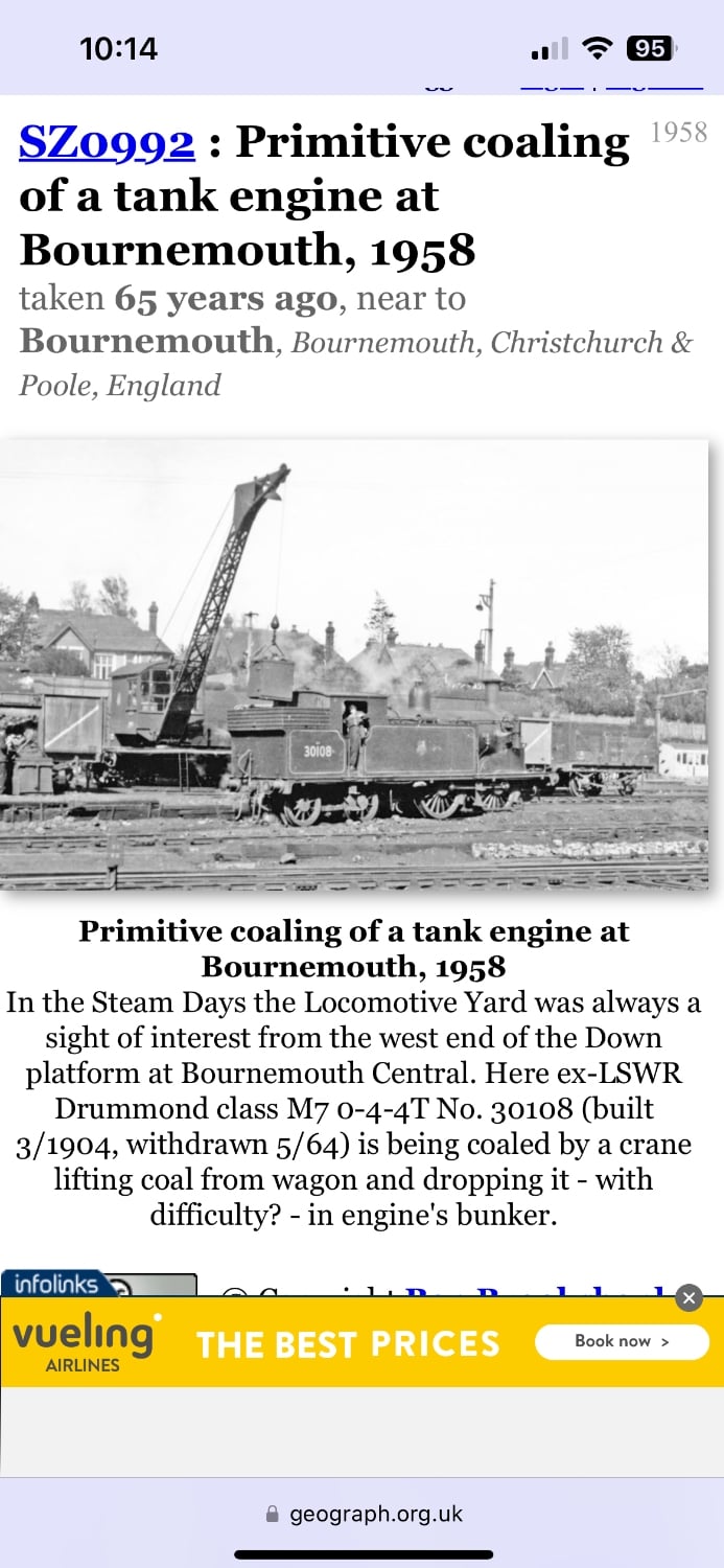 Coaling arrangements at 71B shed yard in the 1950,s - Southern Railway ...