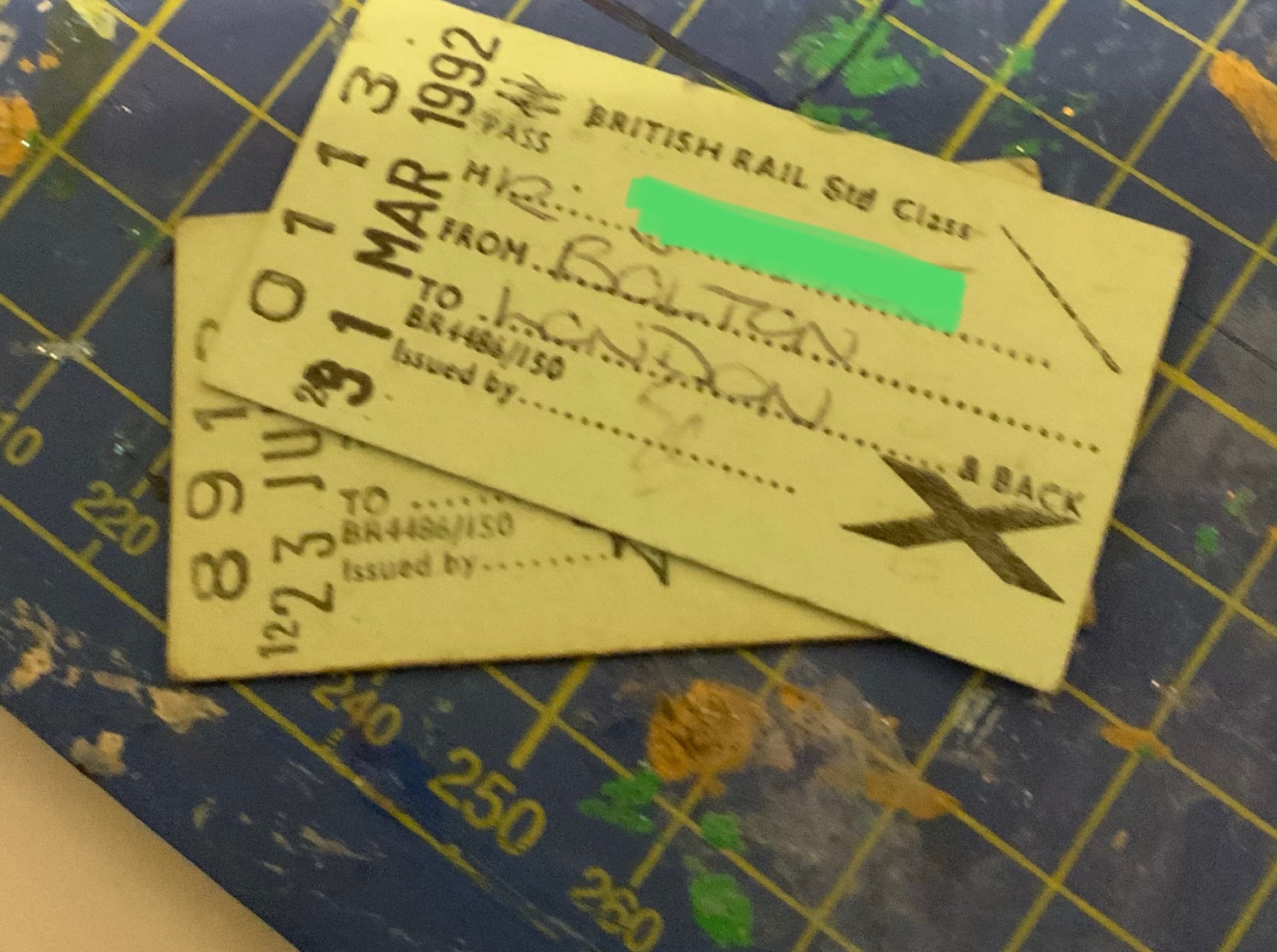 Cardboard tickets - UK Prototype Questions - RMweb