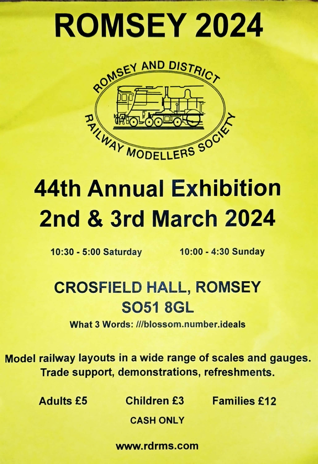 Romsey Model Railway Exhibition 2024 2nd & 3rd March. - Exhibitions - RMweb