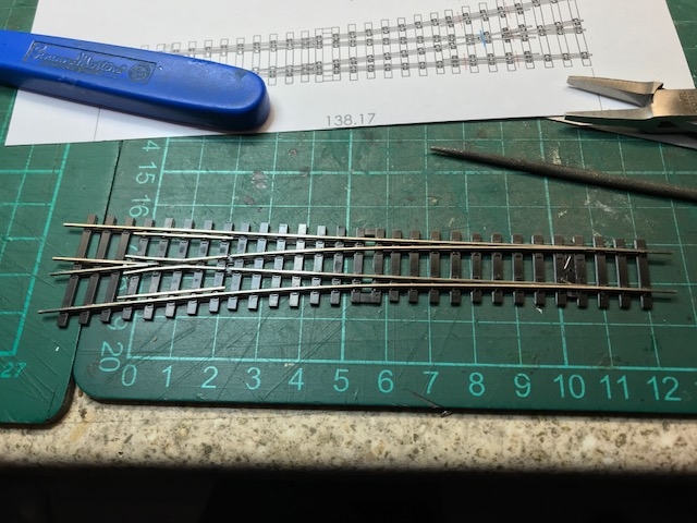 Building a British Finescale N gauge B6 turnout - Handbuilt Track ...