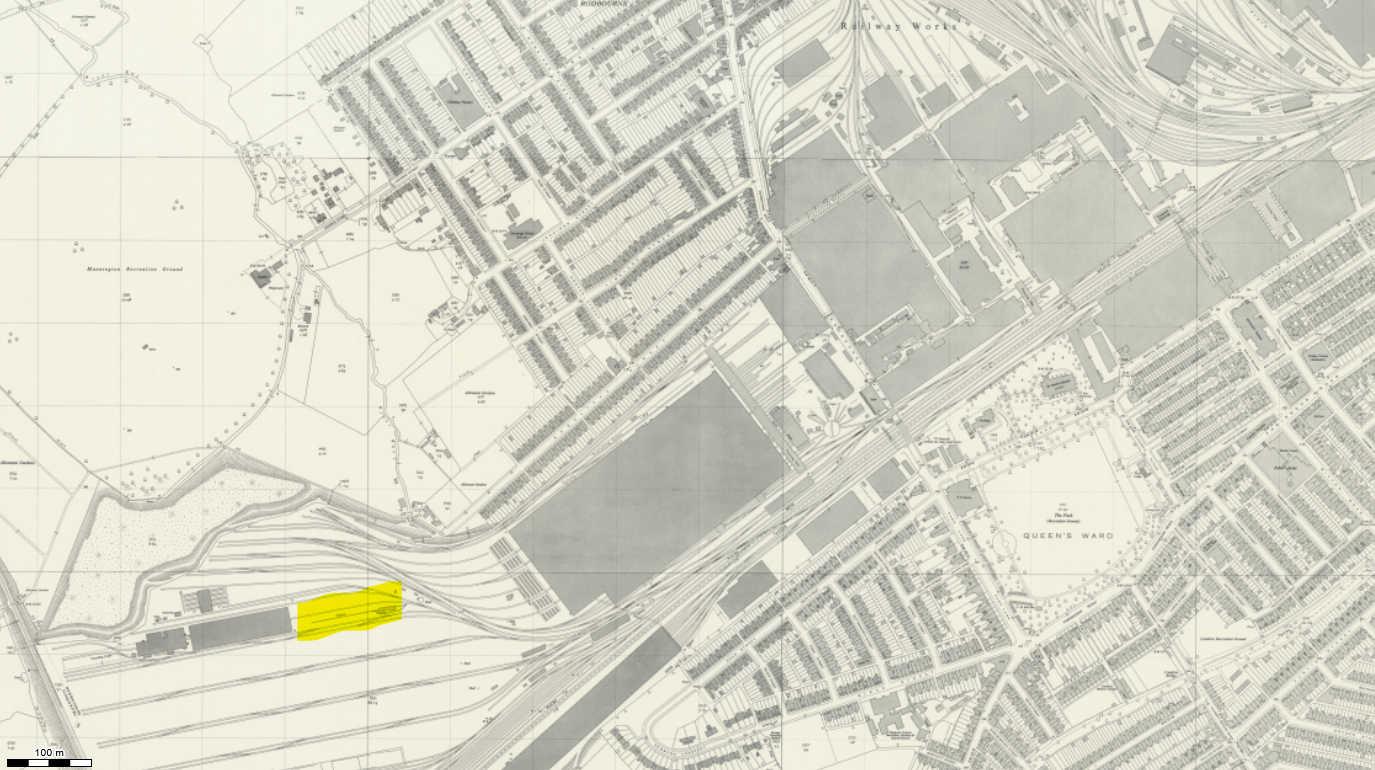 Narrow gauge track amidst Swindon Works sidings. - UK Prototype ...