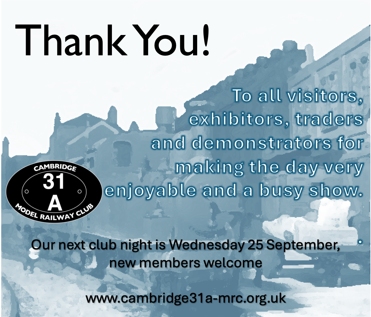 31A Cambridge Model Railway Exhibition - 14 September 2024 ...
