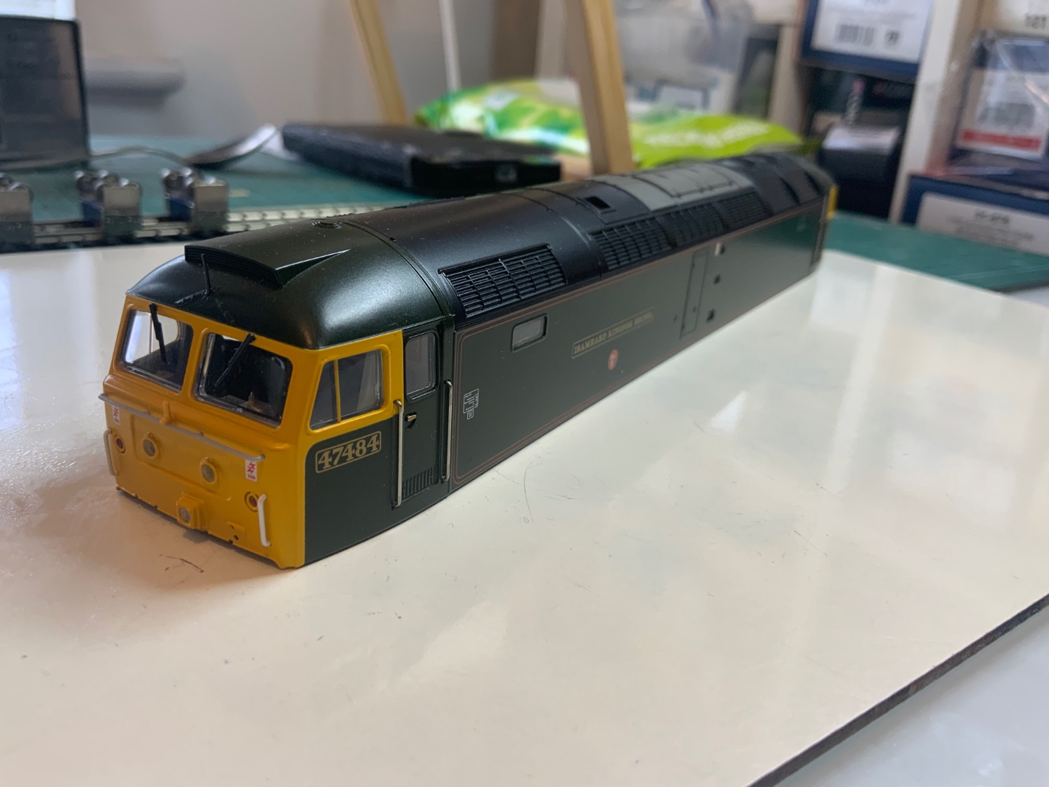 35-410Z-BODY Bachmann Class 47 Body 47 484 I K Brunel GW150 Green ...
