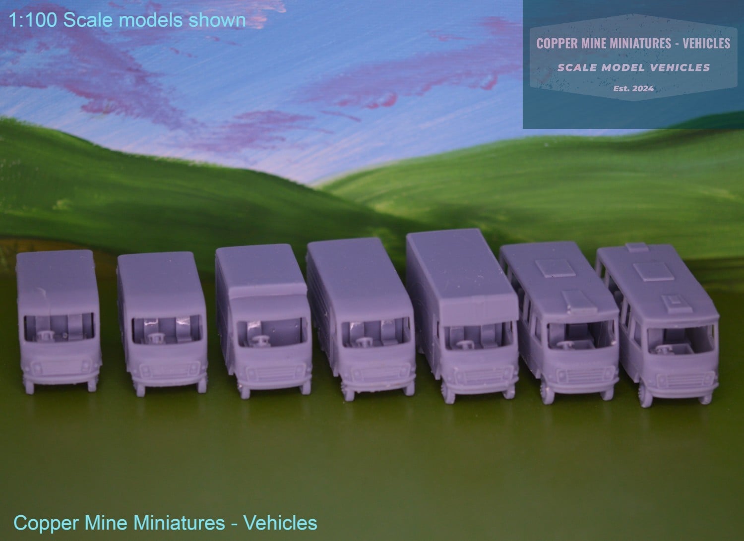 Road Vehicles in 1:120 Scale from Copper Mine Miniatures - 2.5mm Scale ...