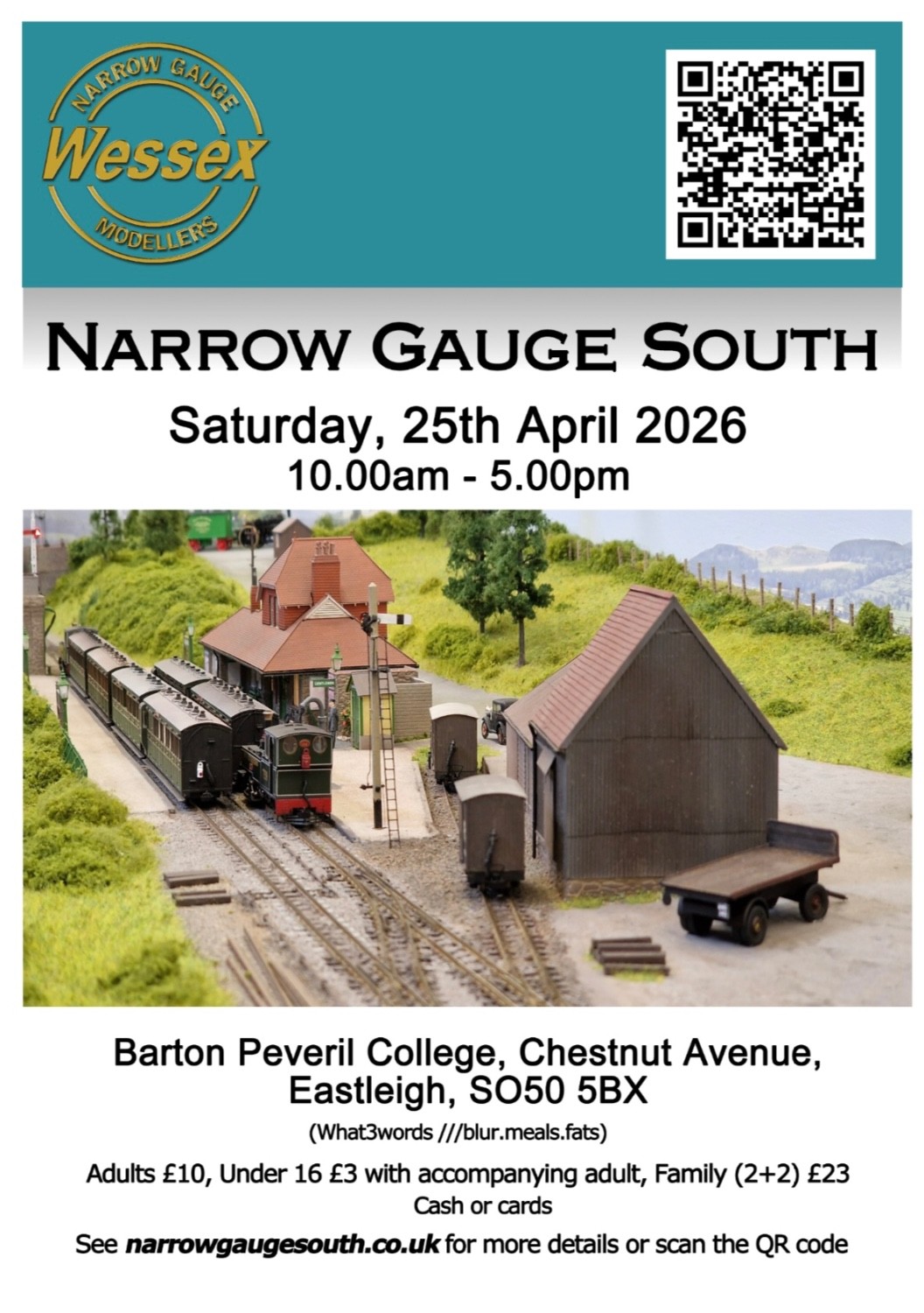 Narrow Gauge South 25th April 2026 - Exhibitions - RMweb