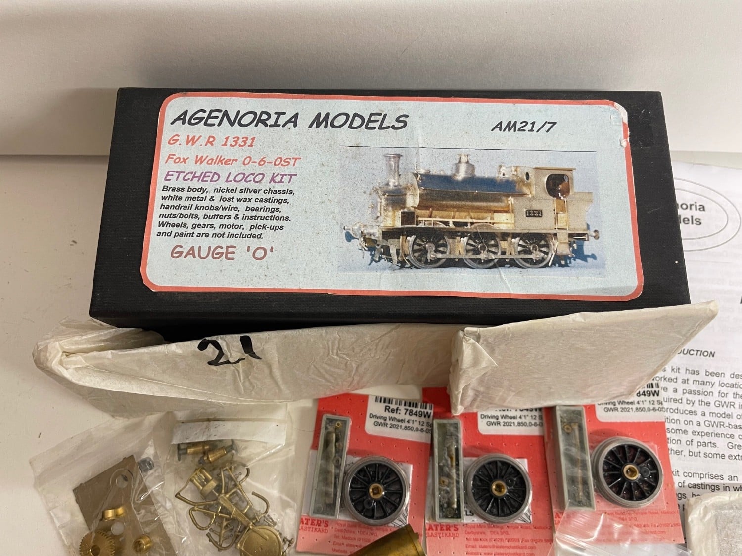 O gauge Agenoria Fox Walker GWR 1331 0-6-0ST - Marketplace: only Gold ...