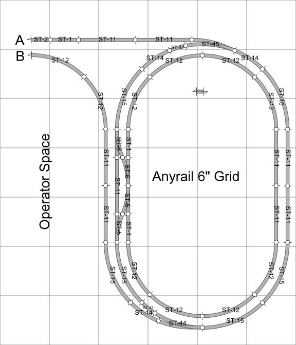 Newbie question. Peco n gauge set track double loop double siding ...