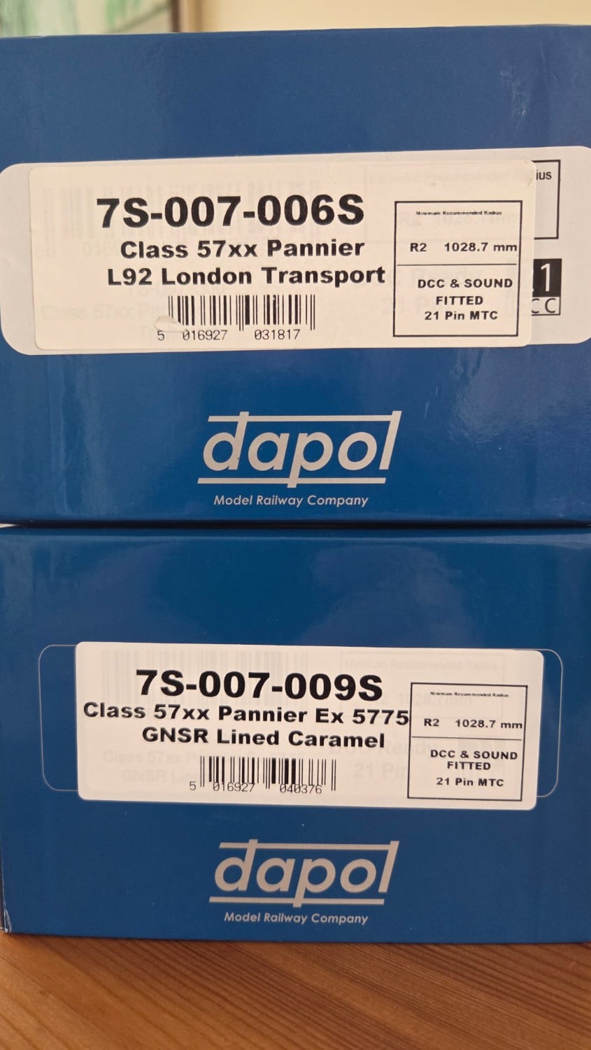7mm O gauge Dapol 57xx locos - GNSR & LT - DCC Sound *Reduced ...
