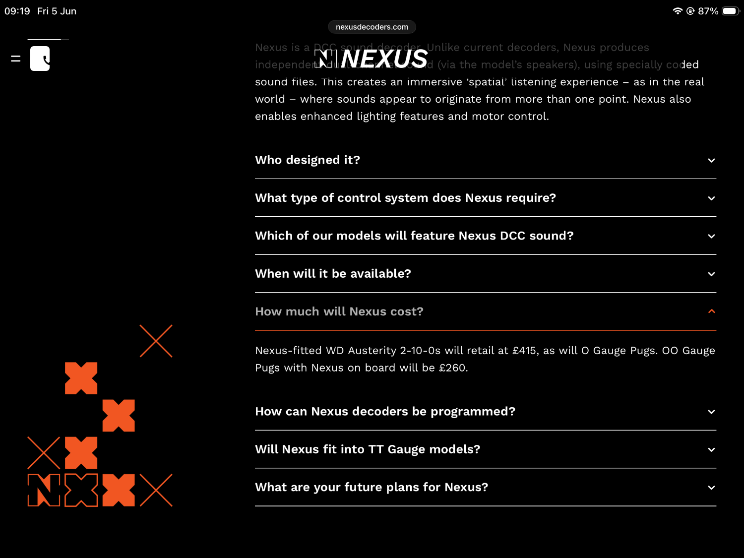 Nexus DCC Sound - Page 2 - Ellis Clark Trains - RMweb